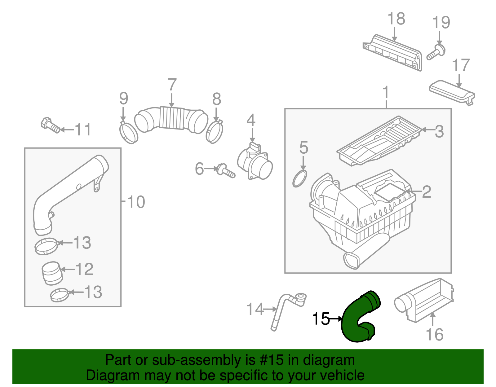 2009-2018 Volkswagen Duct 5N0-129-618-C | OEM Parts Online