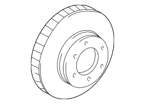 Genuine Toyota Disc Brake Rotor (Front) part# 43512-0C011 for 2000-2007 ...