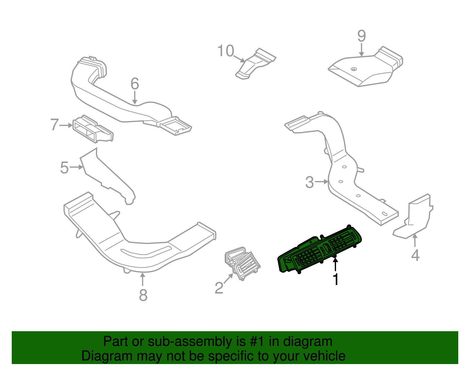 64229142584 - 2010-2017 BMW Center Grille (64-22-9-142-584) | BMW of ...