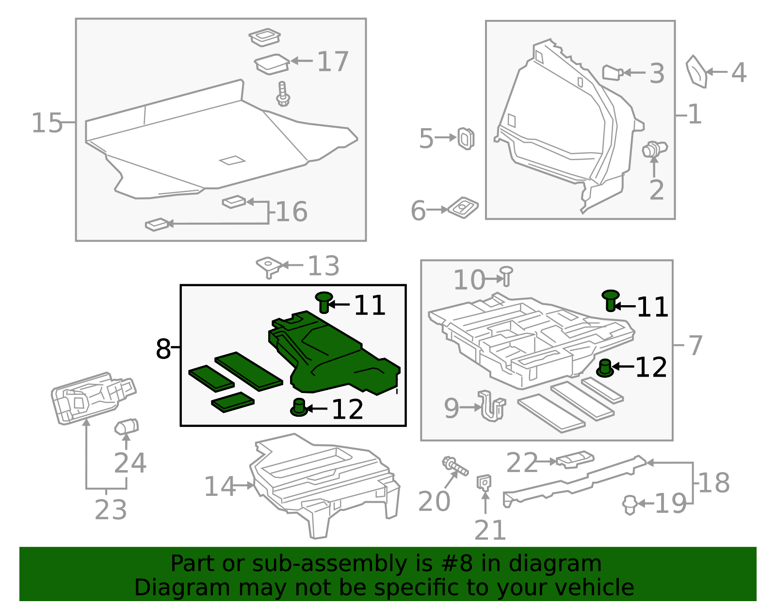 Genuine Official Toyota Storage Compartment part# 64997-47040 for 2016 ...