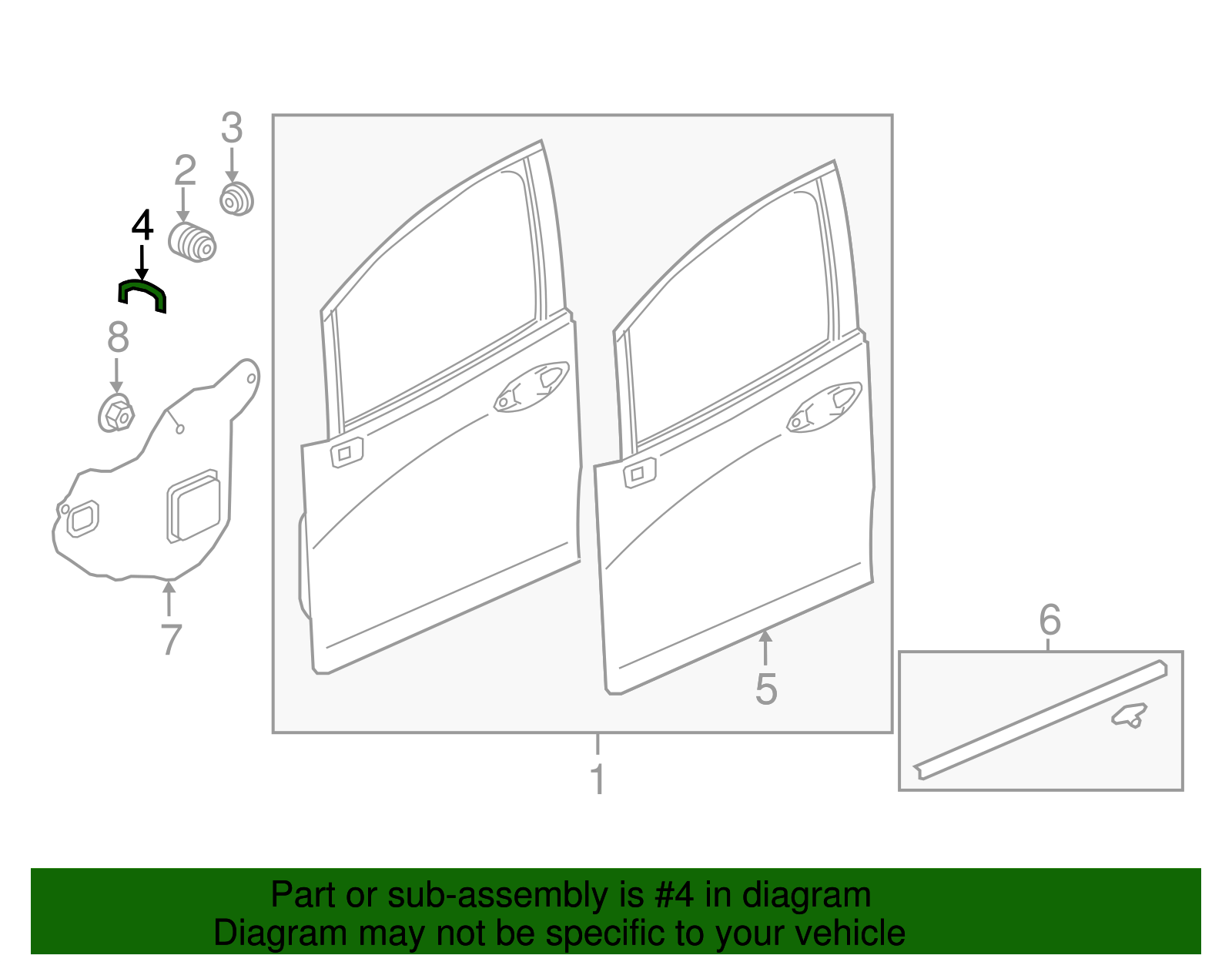 72322-T5A-003 - Door Shell Cover 2015-2020 Honda Fit | Honda Parts Online
