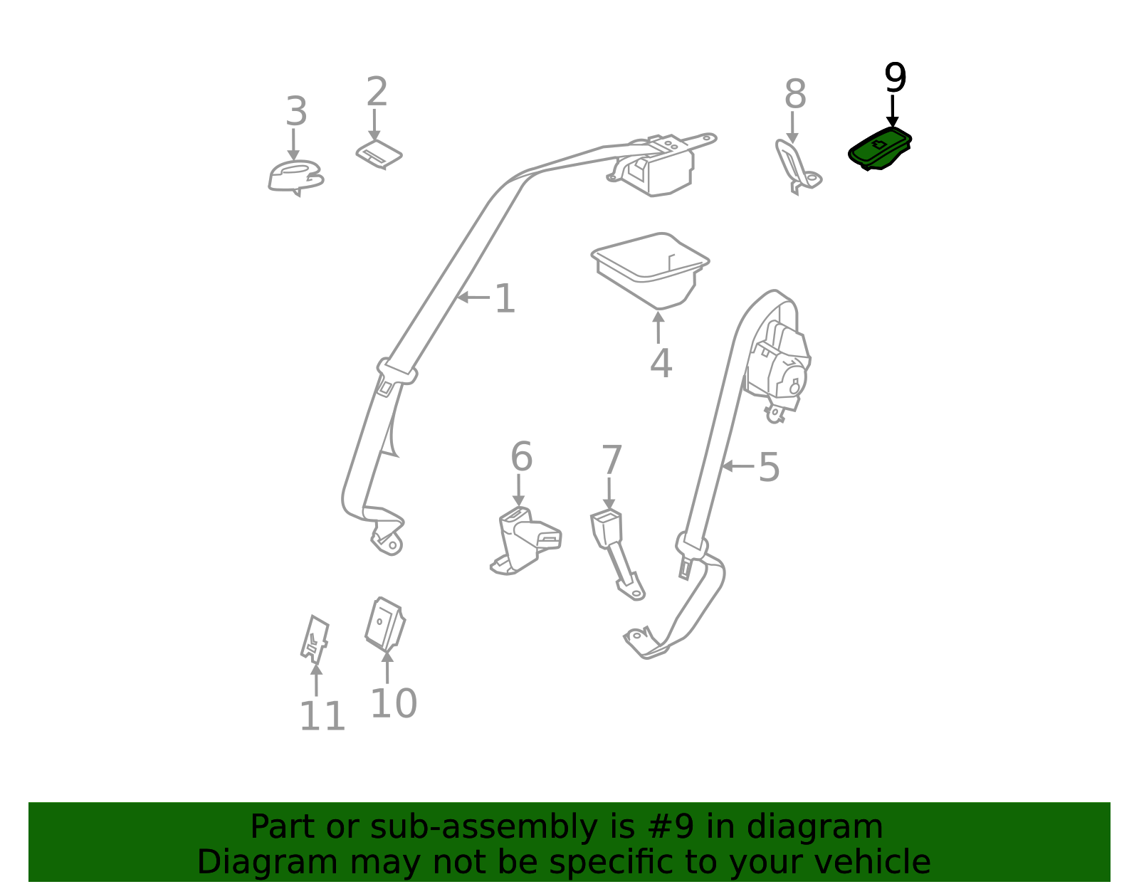 2015-2025 Lexus Child Restraint Anchor Plate Cap 73717-53050-C0 | OEM ...