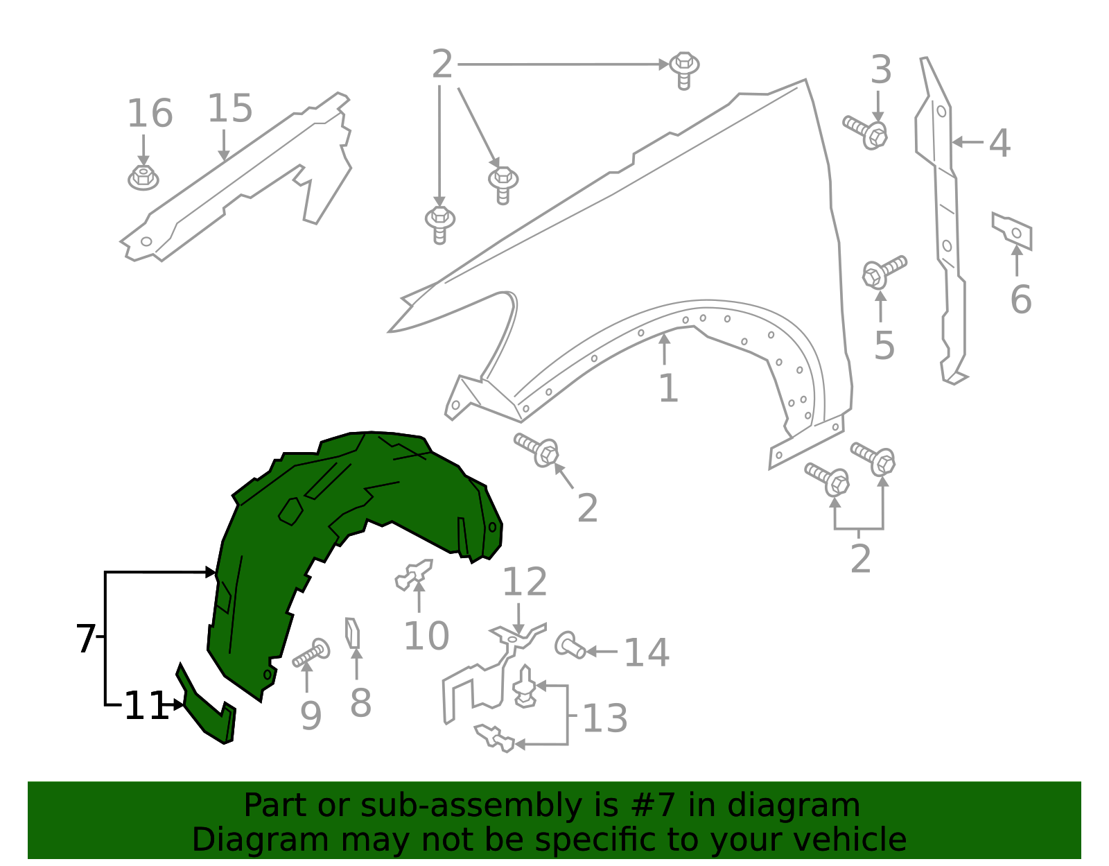 Genuine OEM Ford Part - Fender Splash Shield LB5Z-16102-D | Genuine OEM ...
