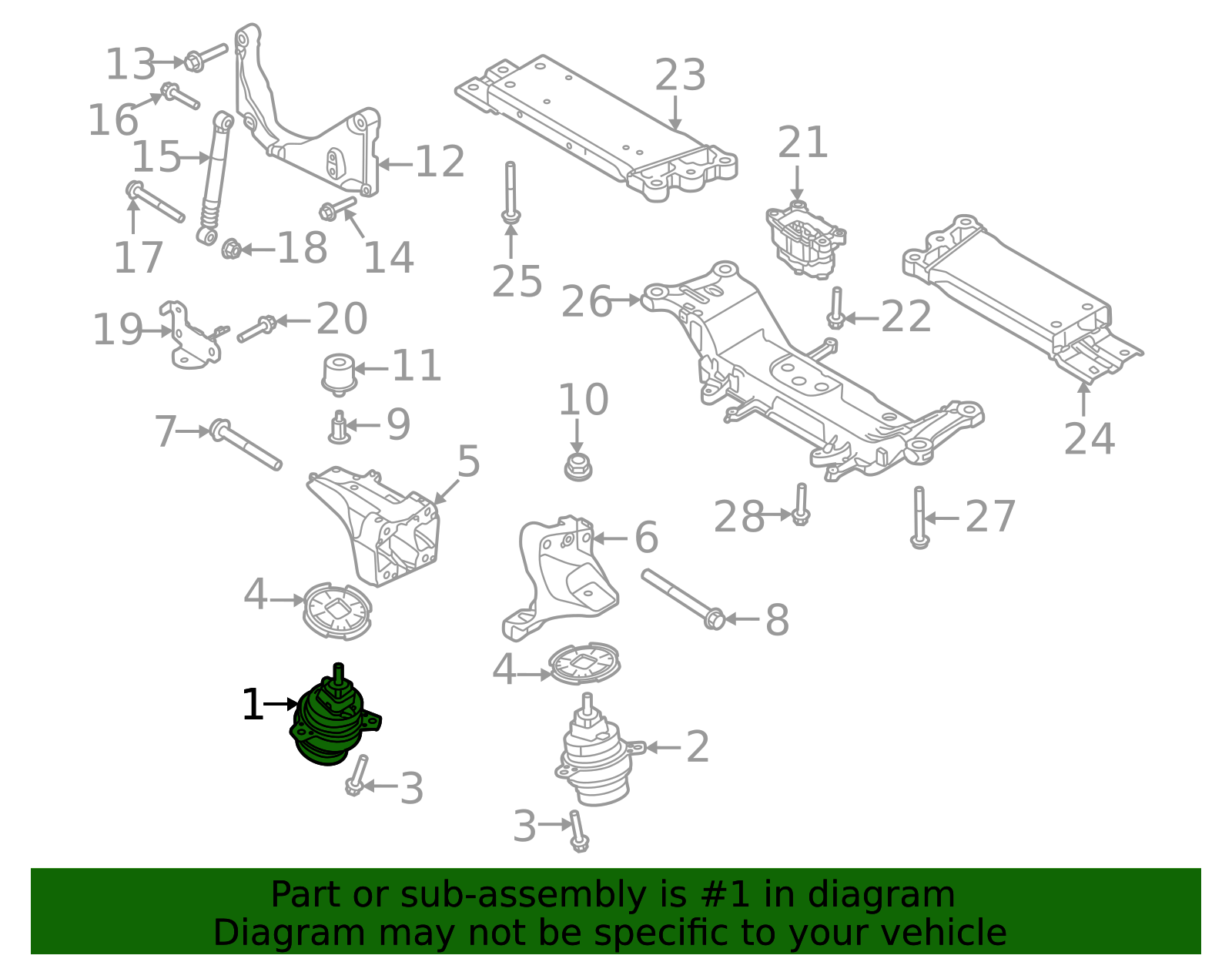 LR180962 - High-Quality Engine Mount for 2022-2023 Land Rover ...
