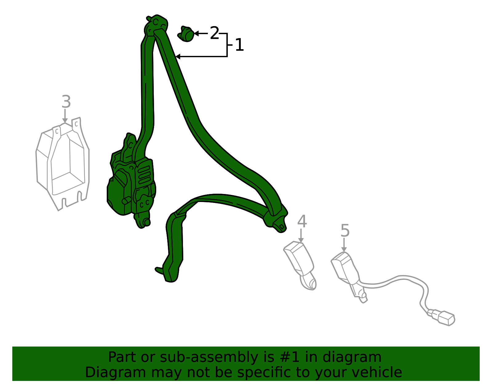 1996-2000 Honda Civic | Lap & Shoulder Belt | 04818-S02-A00ZB | Honda ...