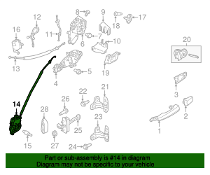 LR108980 - Lock Actuator - 2013-2019 Land-Rover | Land Rover Lake Bluff