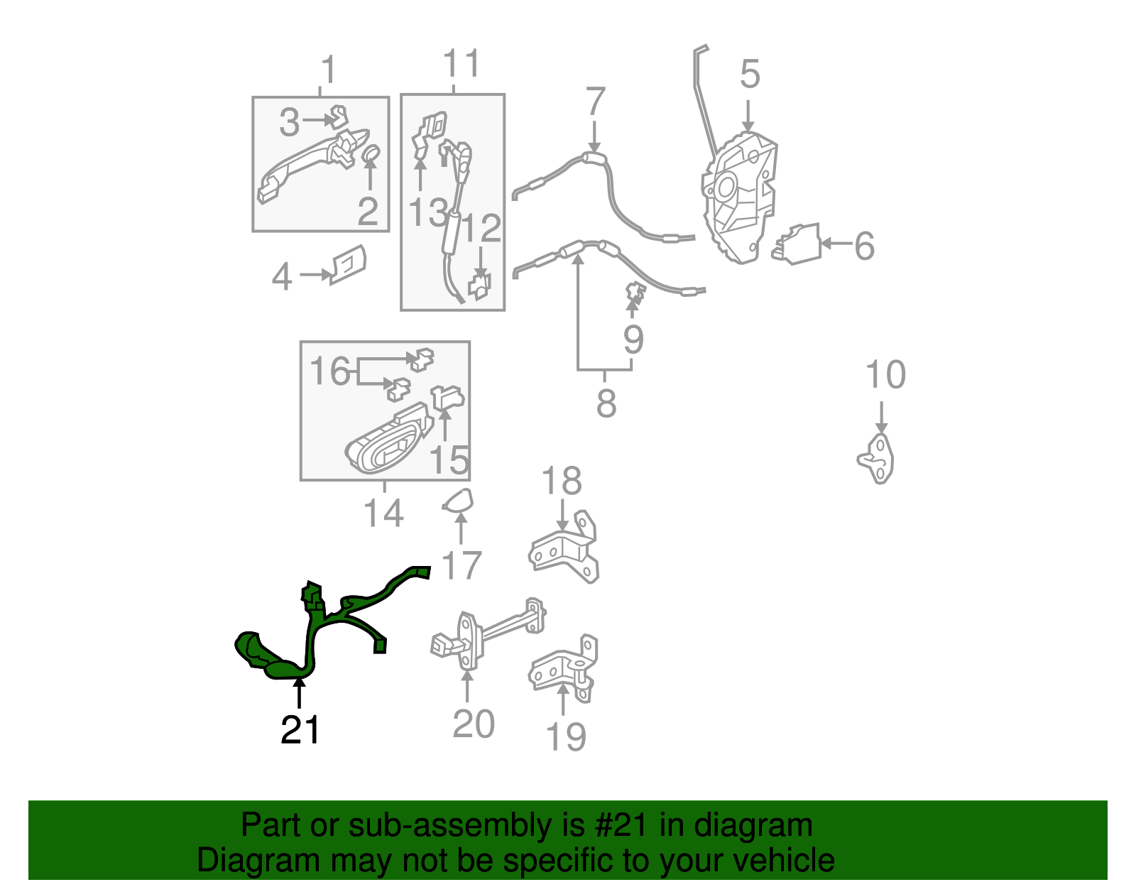 32752-SNA-A10 - 2006-2011 Honda Civic - Wire Harness Passenger Door ...