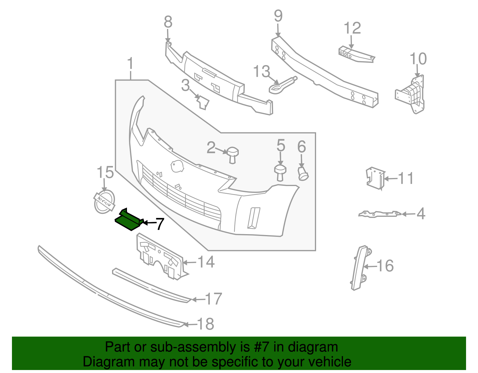 2006-2009 Nissan 350Z Bumper Cover Bumper 62023-CF40A | My Nissan Part