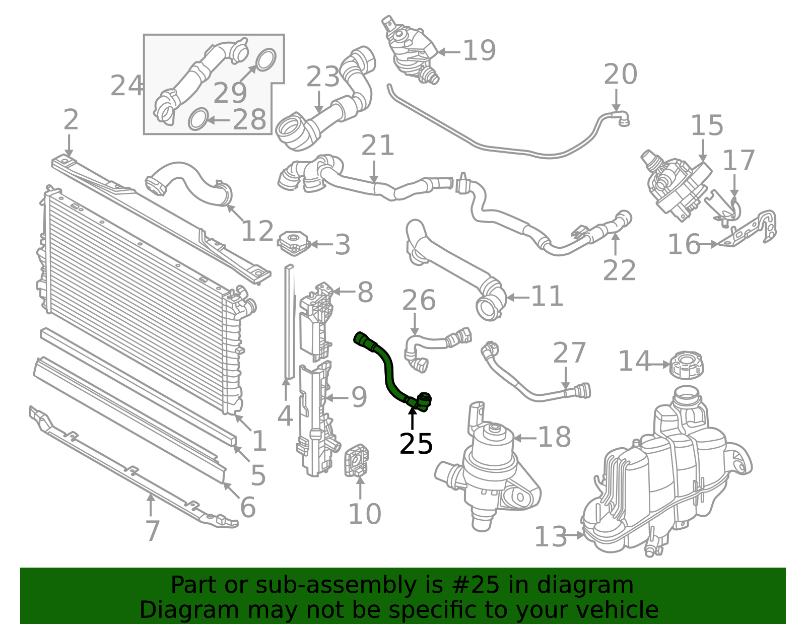2023-2025 BMW Engine Coolant Hose 17-12-5-A0C-5A8 | BMW OEM Parts