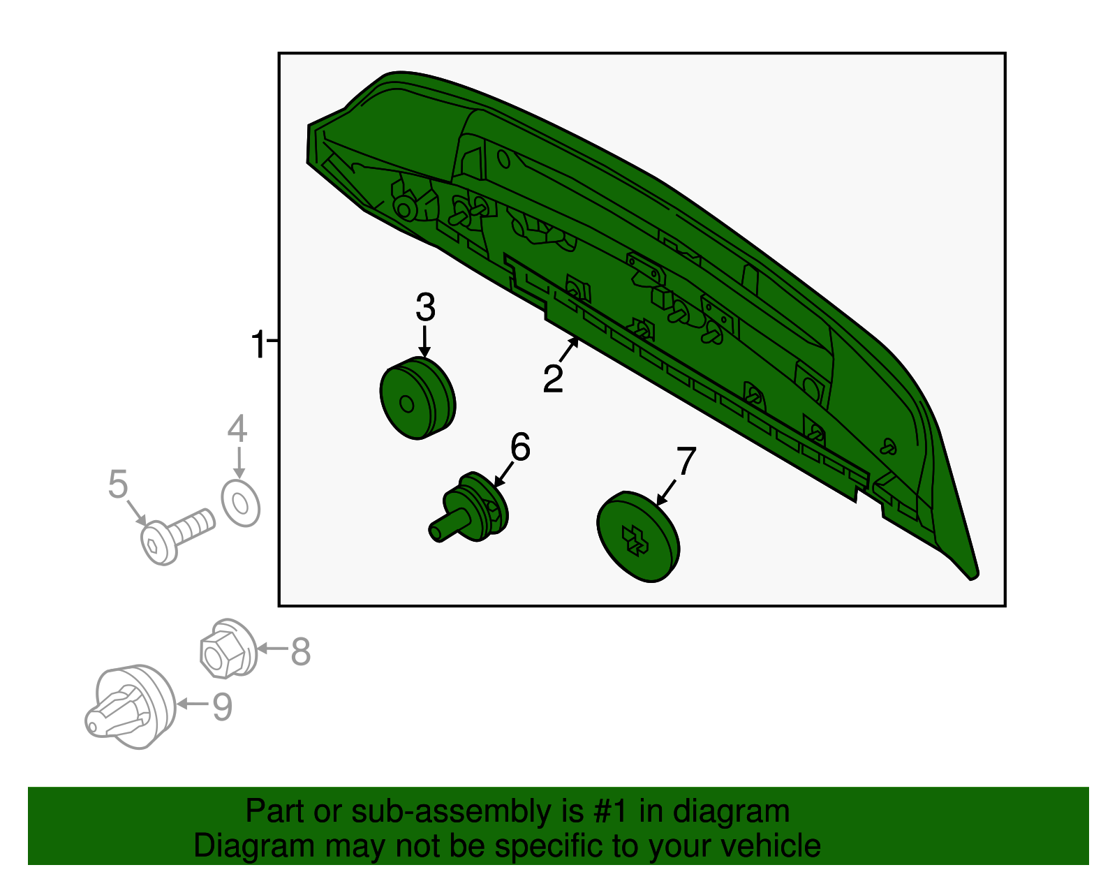 2016-2022 Volvo XC90 Spoiler 40015871 | Genuine Volvo Replacement Parts
