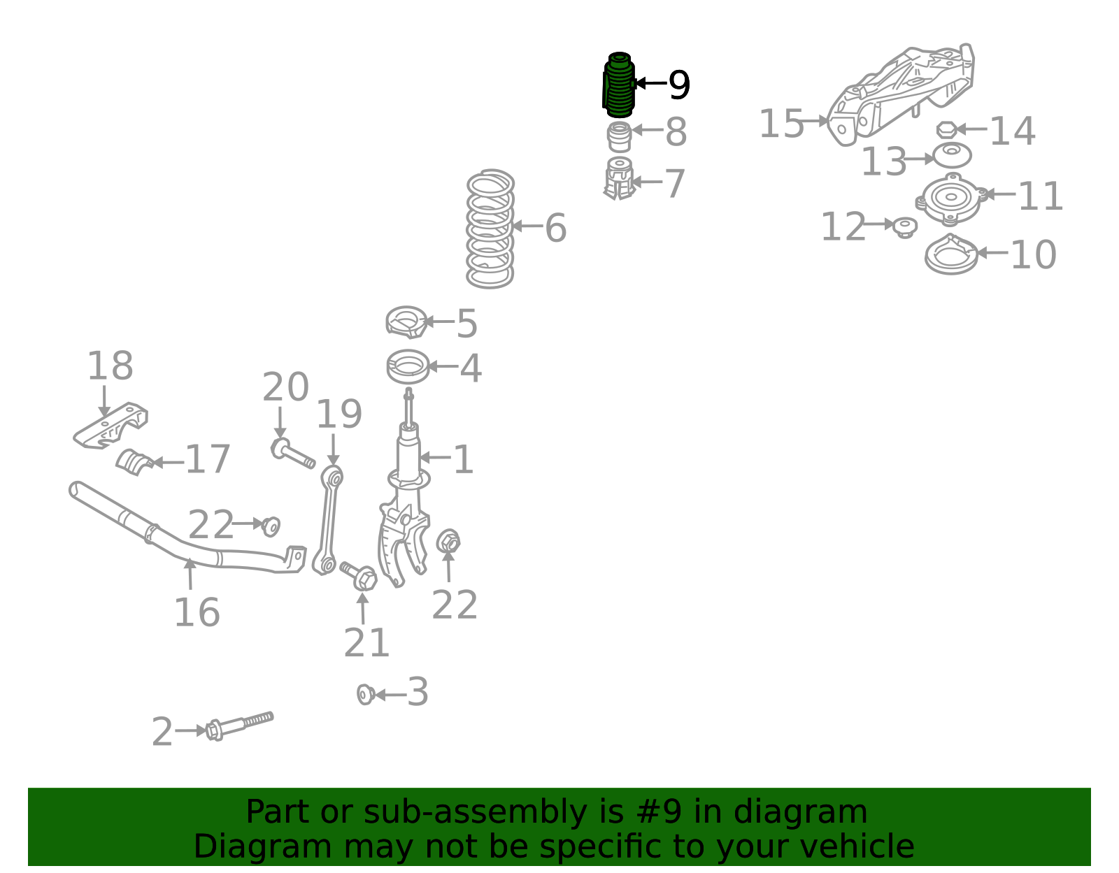 7L0-412-137 - Strut Dust Shield 2007-2015 Audi Q7 | Audi OEM Parts Guy