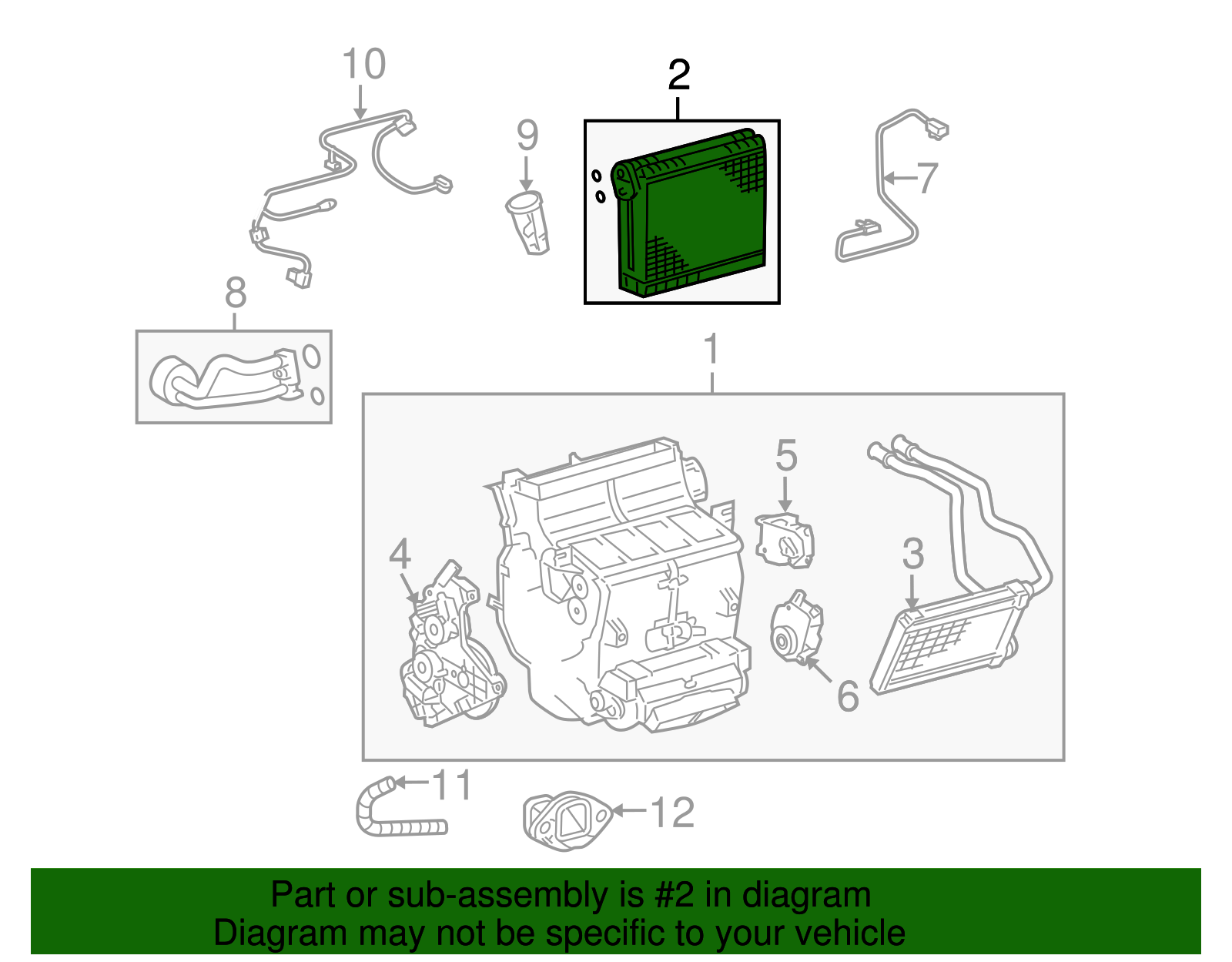 2007-2019 Toyota 2007-2019 Toyota - Evaporator Core 88501-0C071 ...