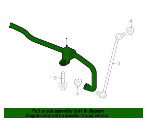 2015-2024 Volkswagen Stabilizer Bar 5Q0-411-303-R | VW Direct Auto Parts