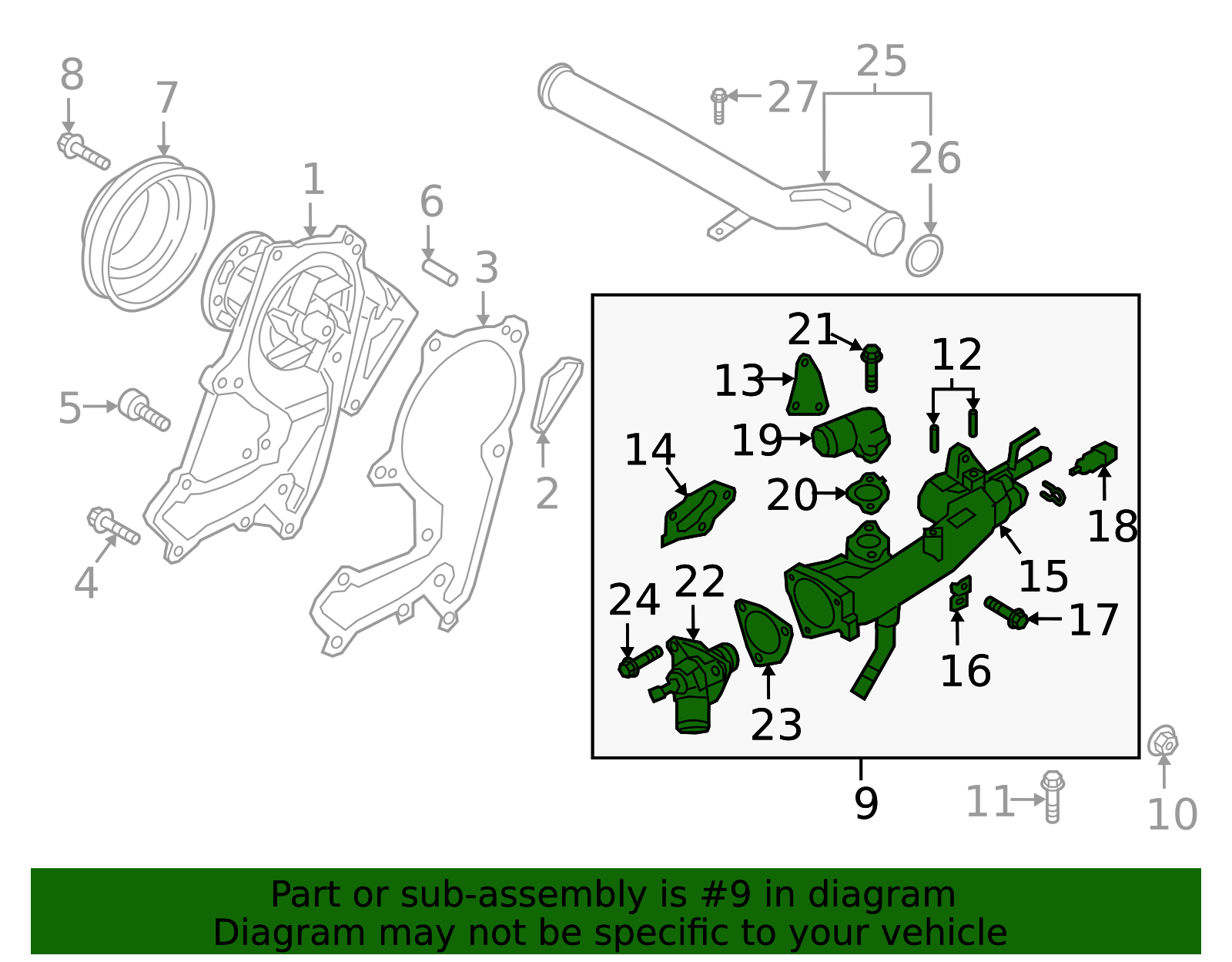 2020-2025 Hyundai Palisade Engine Coolant Thermostat Kit 25500-3L300 ...