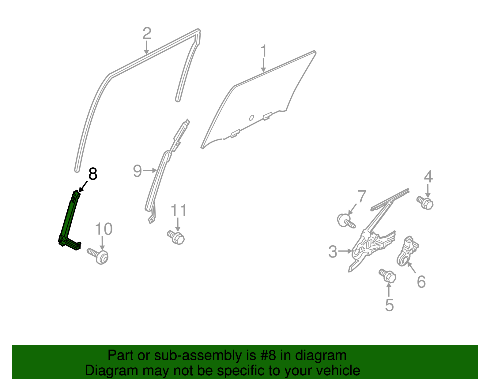 2011-2017 Nissan Juke Sash Channel 82385-1KA0B | Boro Nissan Parts