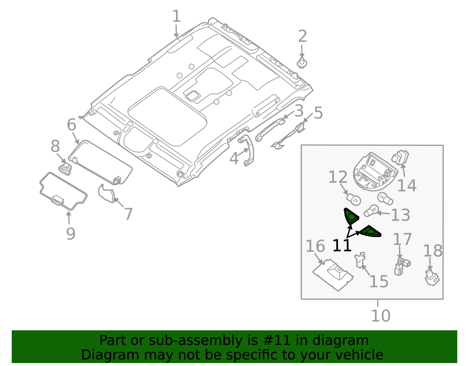 26431-ZC00A - Map Lamp Lens Official Nissan Parts Store