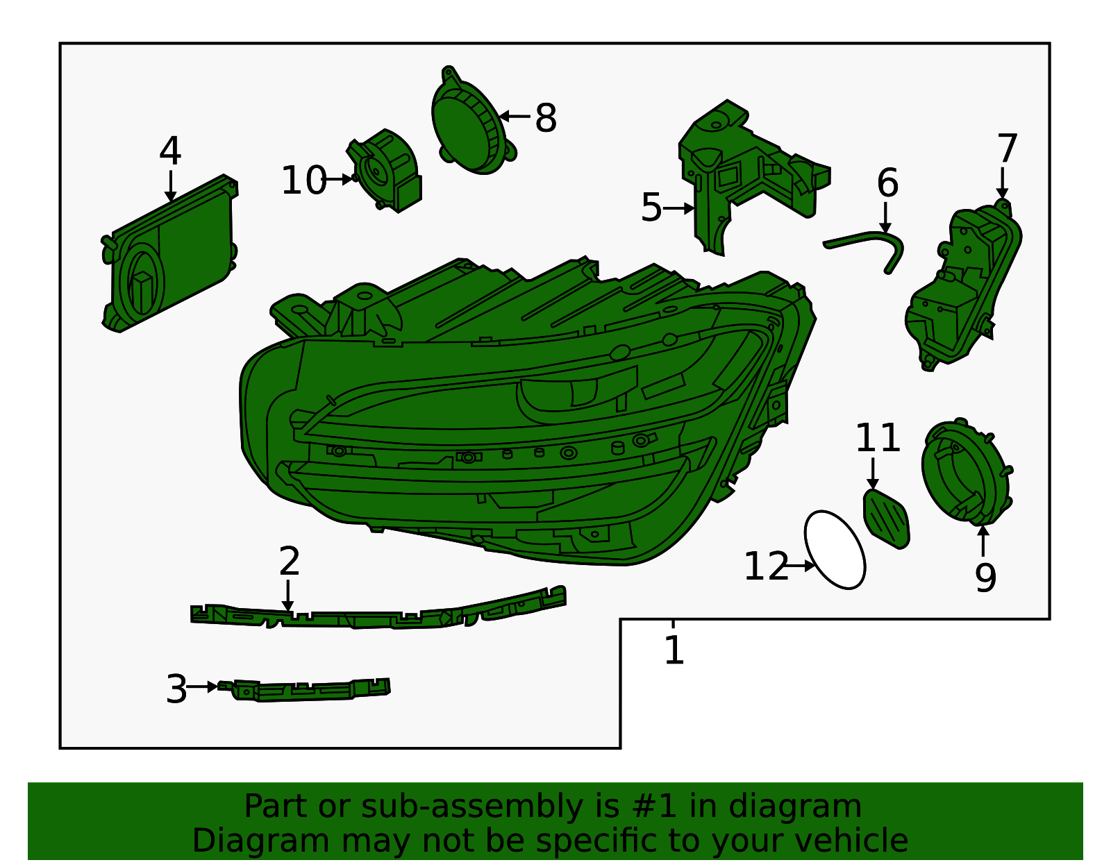 Genuine Headlamp Assembly for 2022-2025 Genesis G70 | Part# 92102-G9520 ...