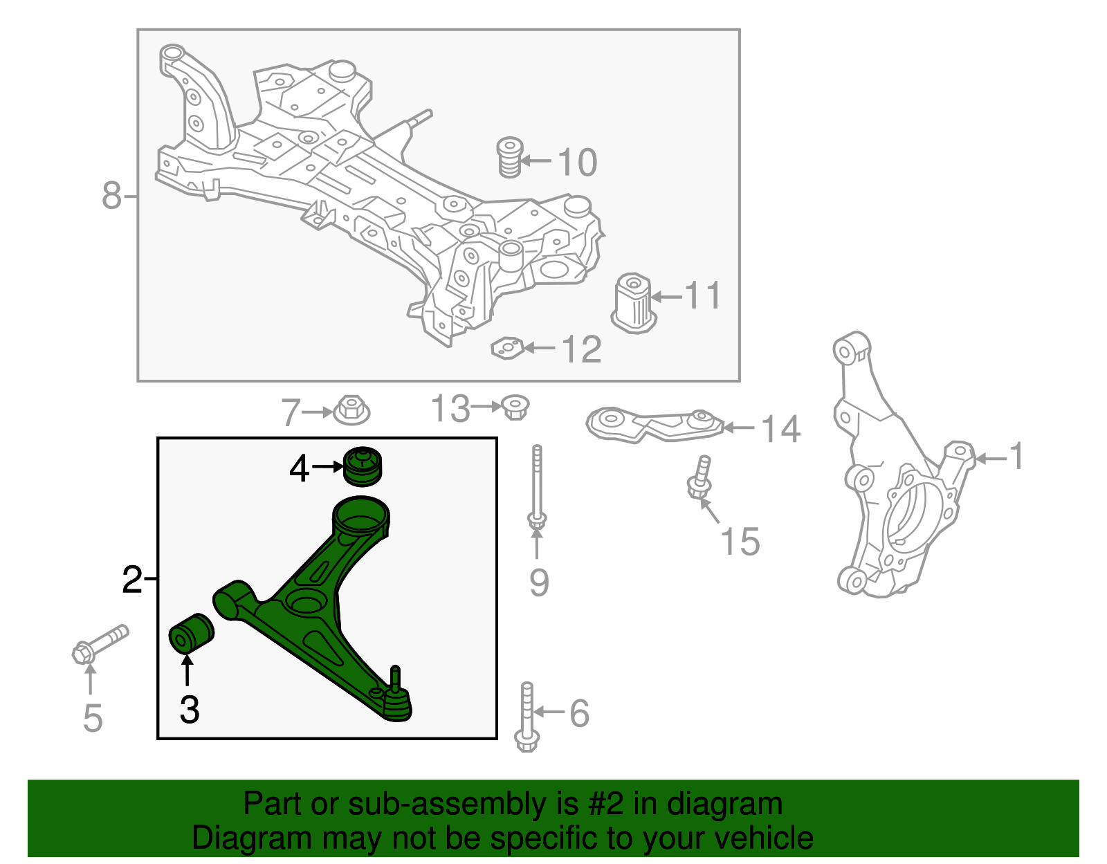 54501-G2100 - Lower Control Arm 2017-2023 Hyundai | Hyundai Parts Pro