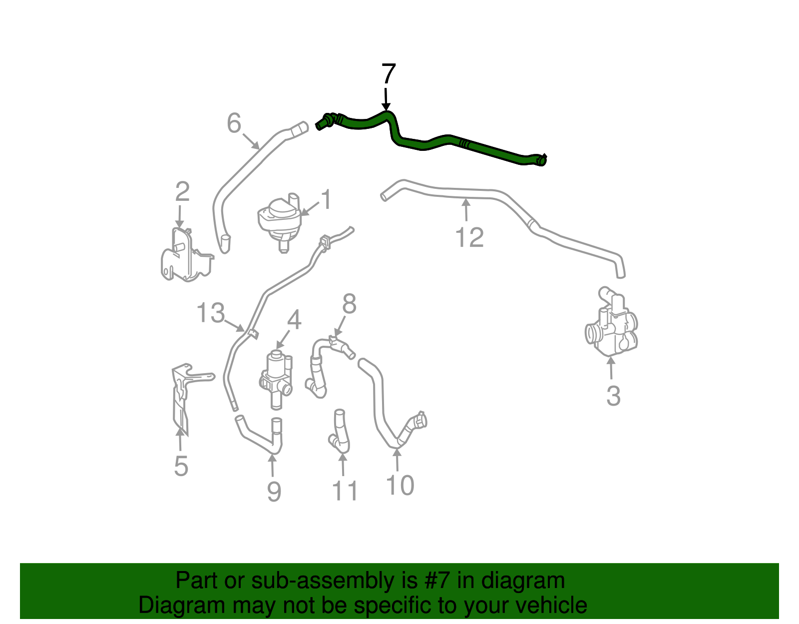 211-830-13-96 - HVAC Heater Hose 2006 Mercedes-Benz E 350 | Mercedes ...