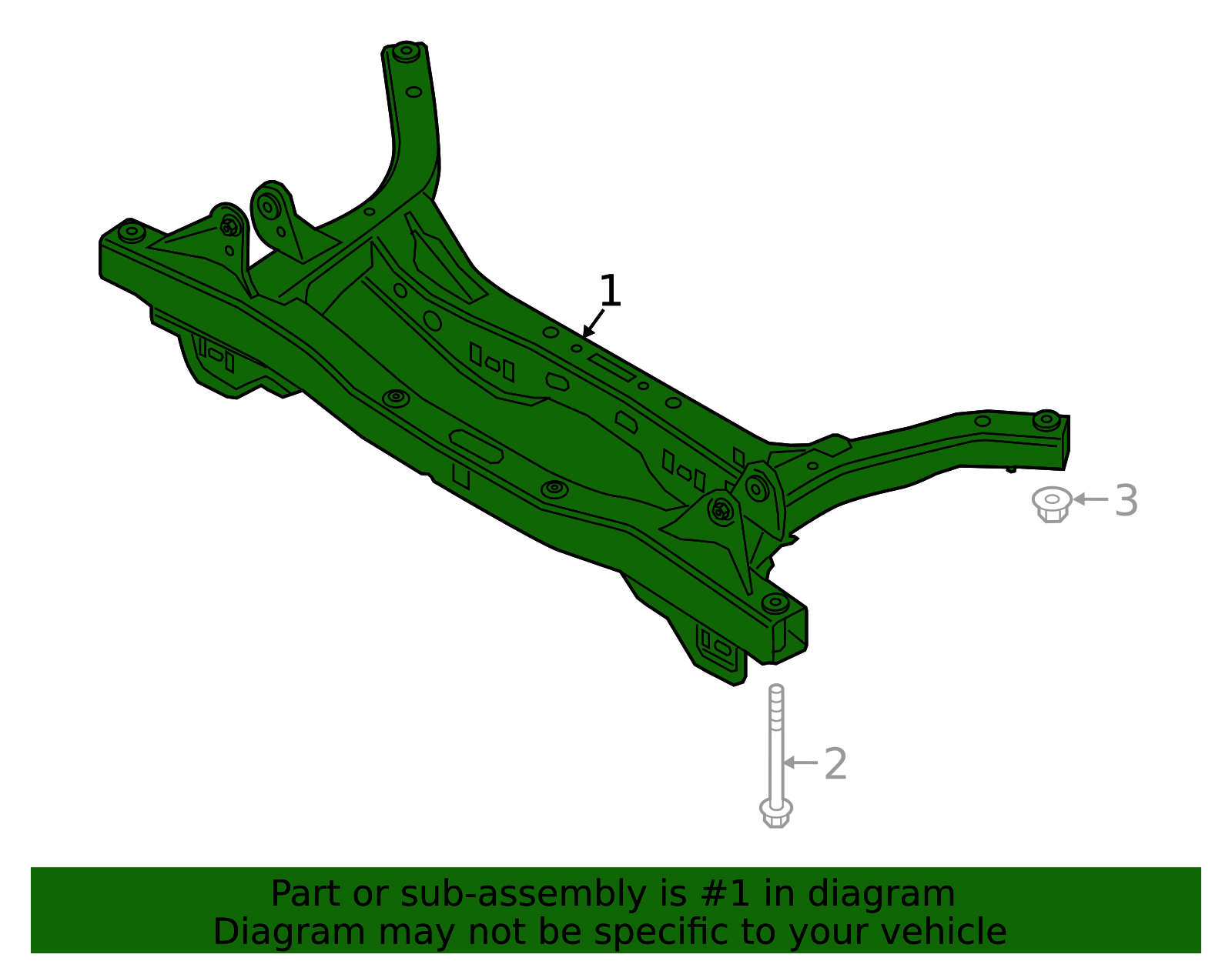 2019-2023 Hyundai Kona Electric Cross-Member 55410-K4000 | QuirkParts