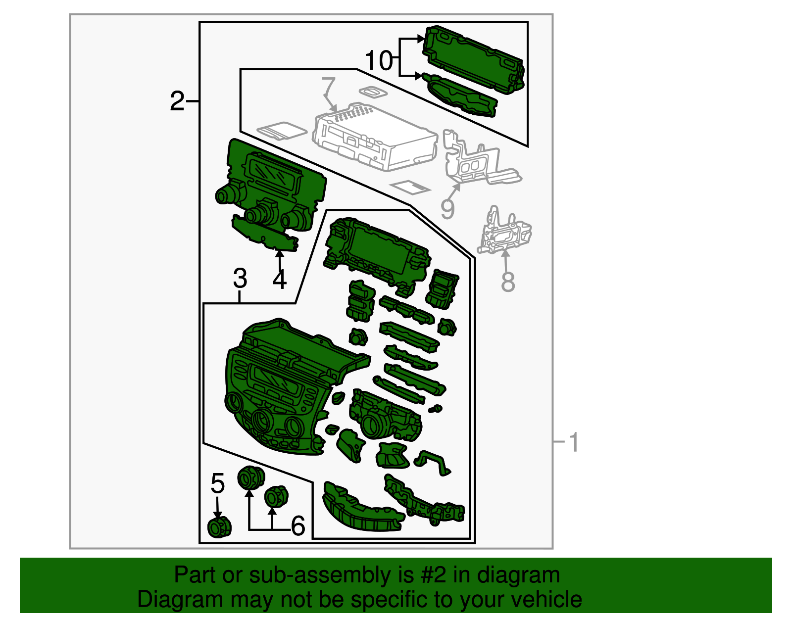 39183-SDA-A31ZA - 2006-2007 Honda Accord - Control Assembly Center ...
