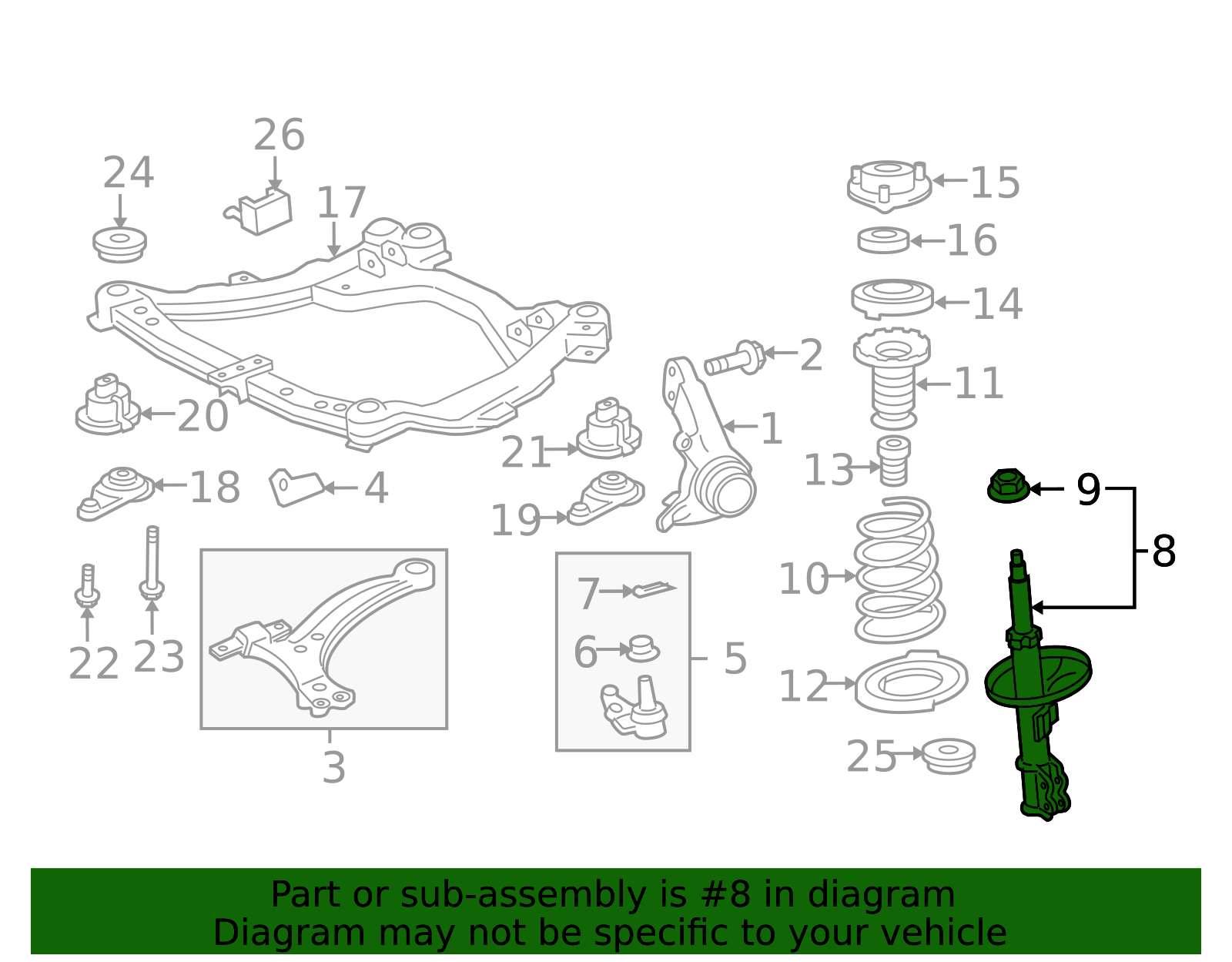 2010-2012 Lexus ES350 Suspension Strut 48510-80505 | OEM Parts Online