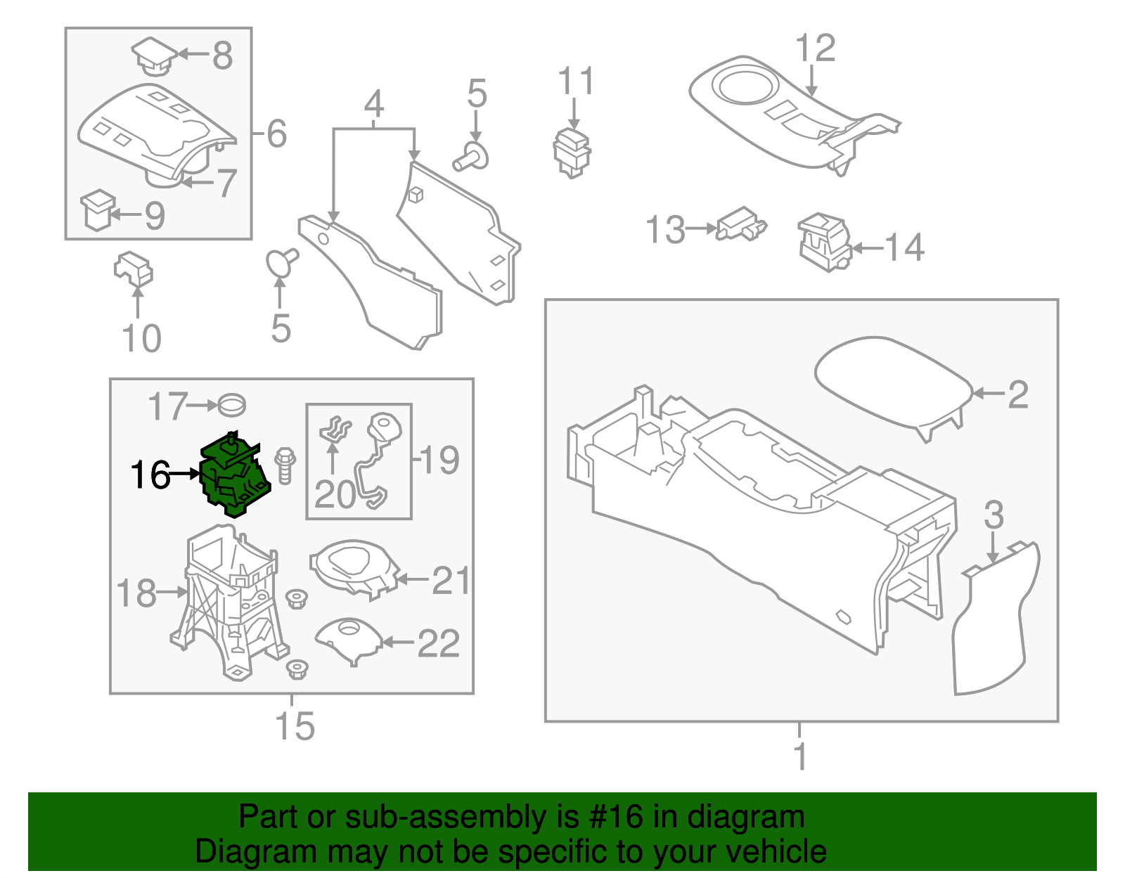 2013-2017 Nissan LEAF Shifter 34904-3NF0A | Team Nissan Inc.