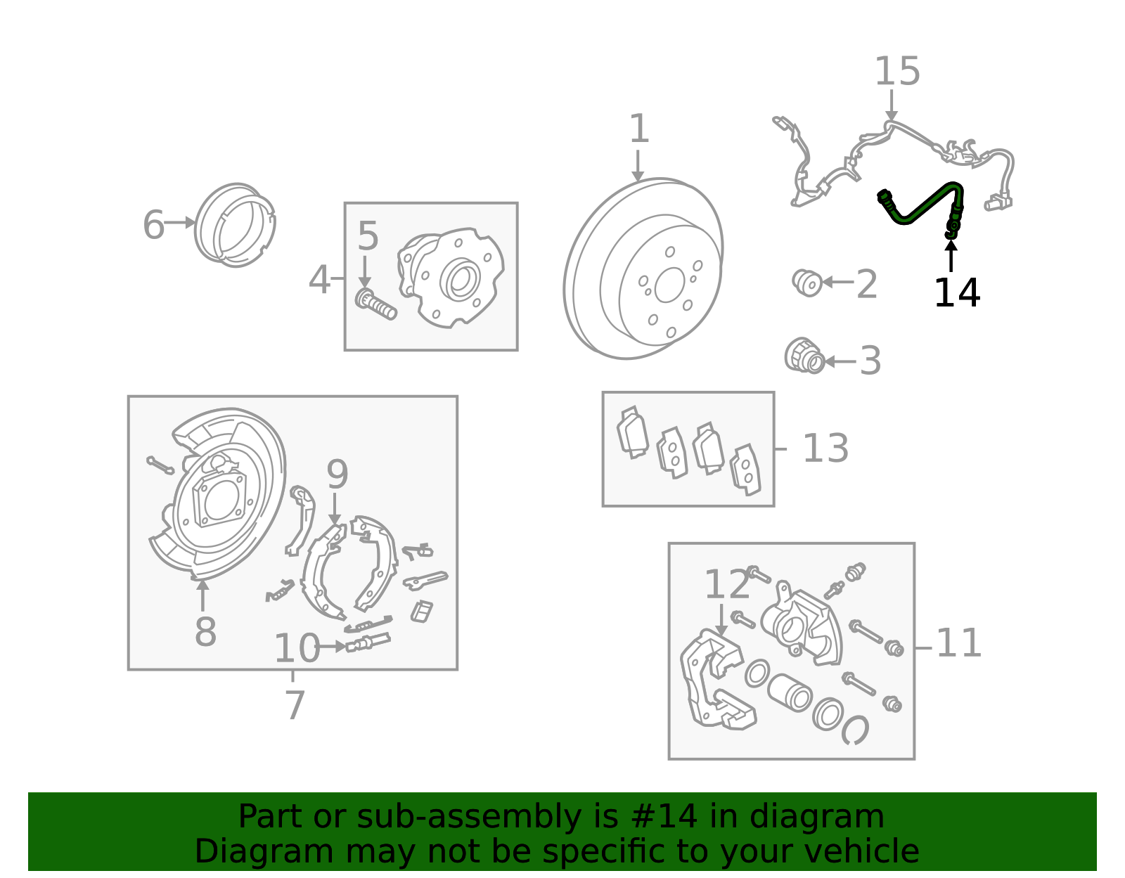 2009-2013 Toyota Matrix Brake Hose 90947-A2019 | Toyota Parts Center