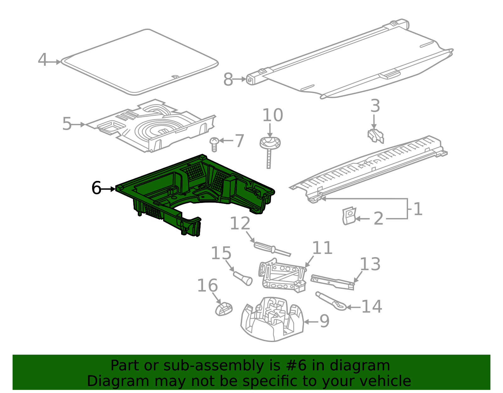 2018-2024 GM Storage Compartment 84924606 GM | GMPartsDirect.com