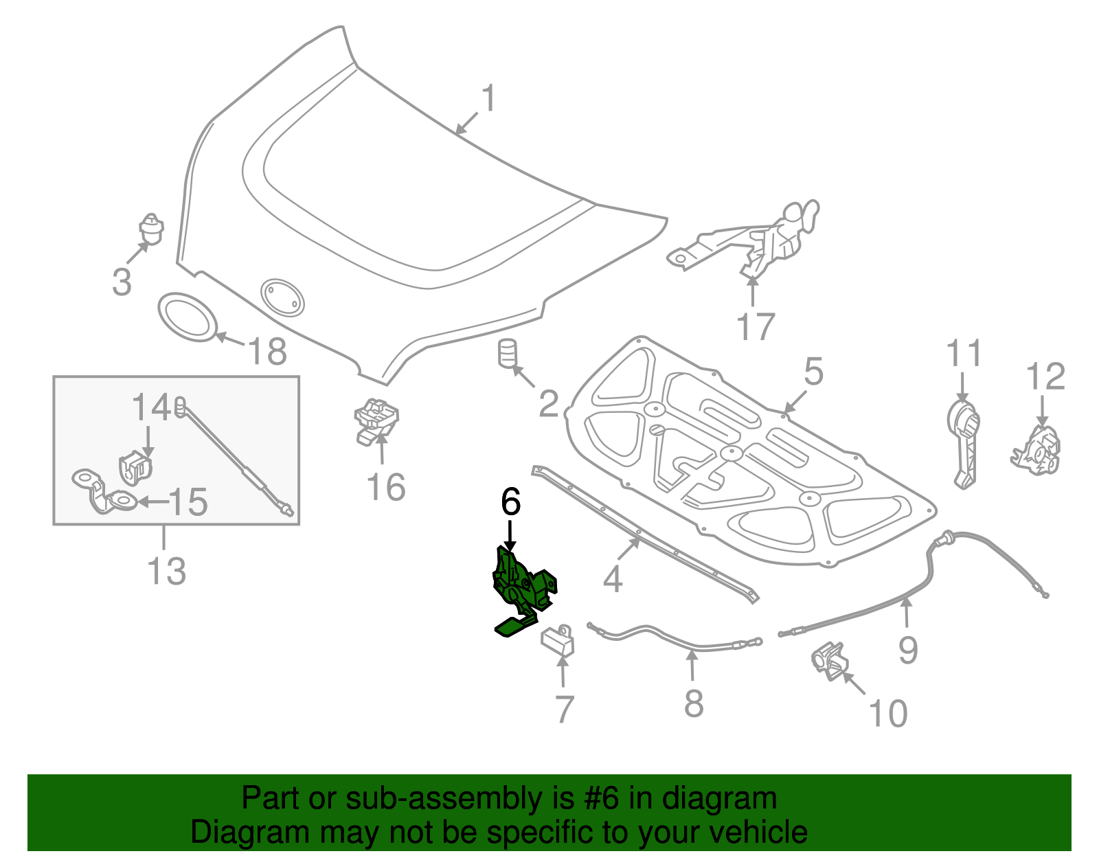81130-2K000 - Latch 2010-2011 Kia Soul | Kia.Parts Store
