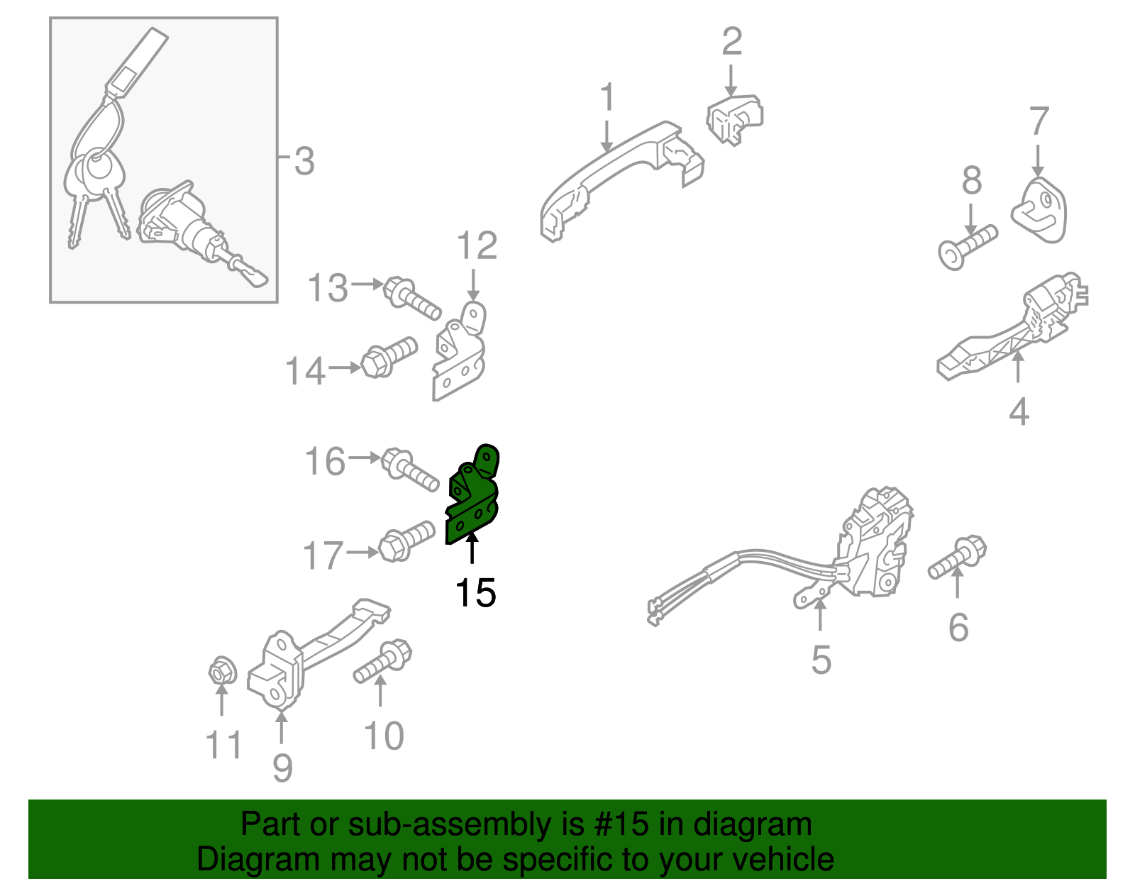 2010-2013 Kia Forte Koup Upper Hinge 79320-1E200 | GetOEMParts.com