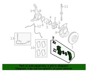 Genuine OEM Caliper Part# SEB500391 Fits 2006-2009 Land Rover Range ...