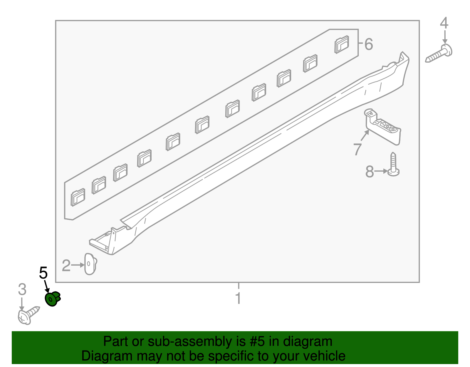 86848-3W000 - Rocker Molding Retainer 2015-2025 Kia Sportage | Kia ...