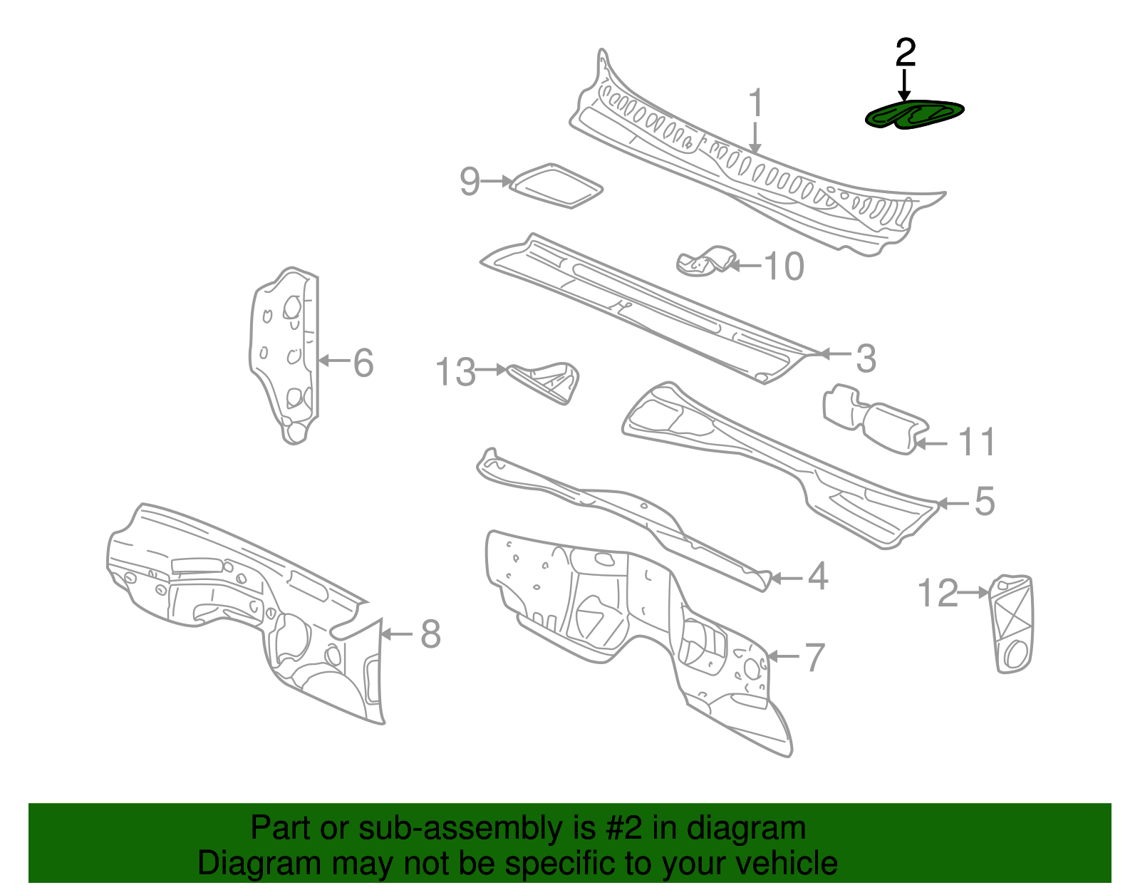 1999-2007 GM Panel Asm-Air Inl Grl (End Cover) 15287178 | GM Parts Center