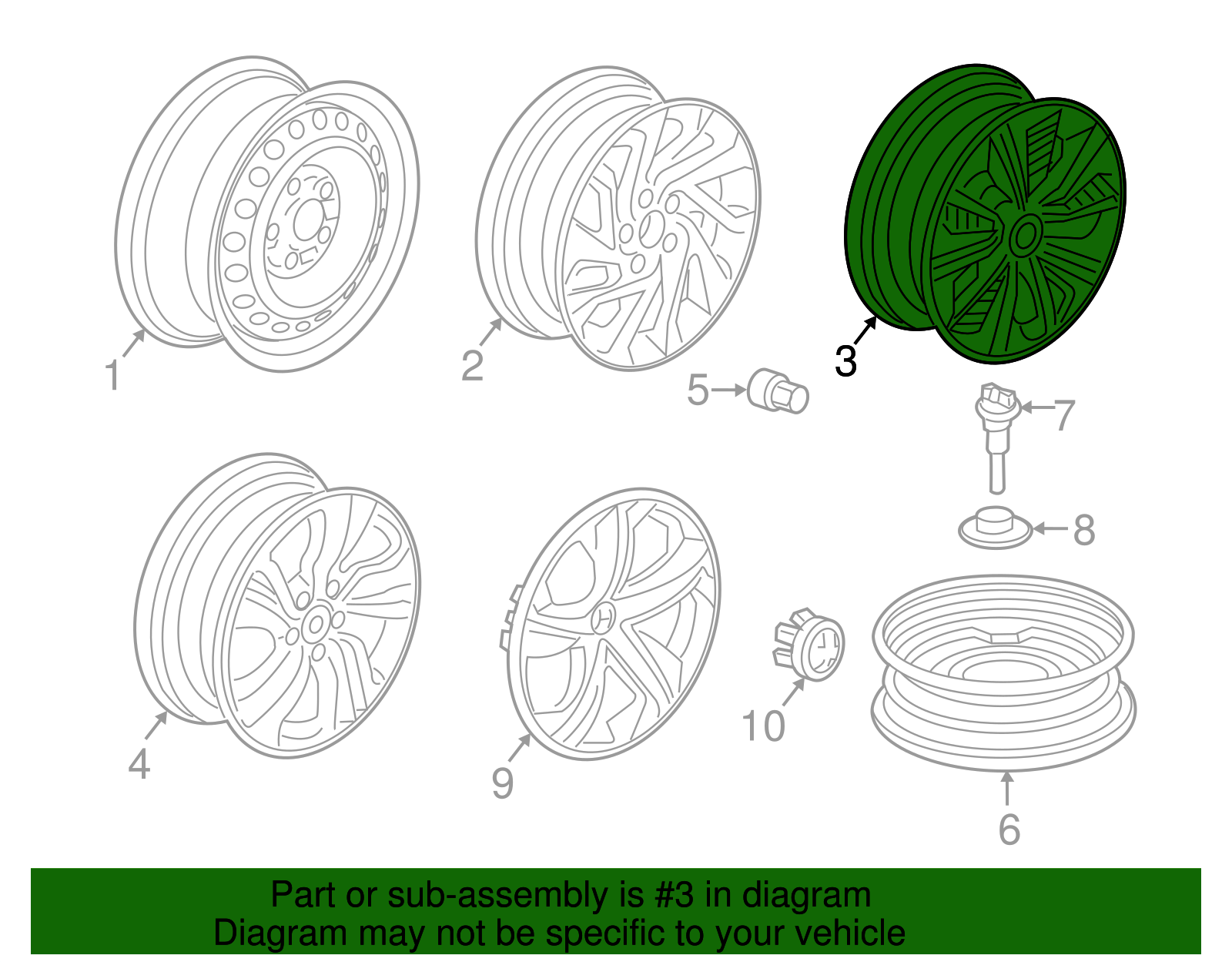 2016-2019 Honda Civic Wheel, Alloy 42700-TBA-A92 | Honda Factory Parts