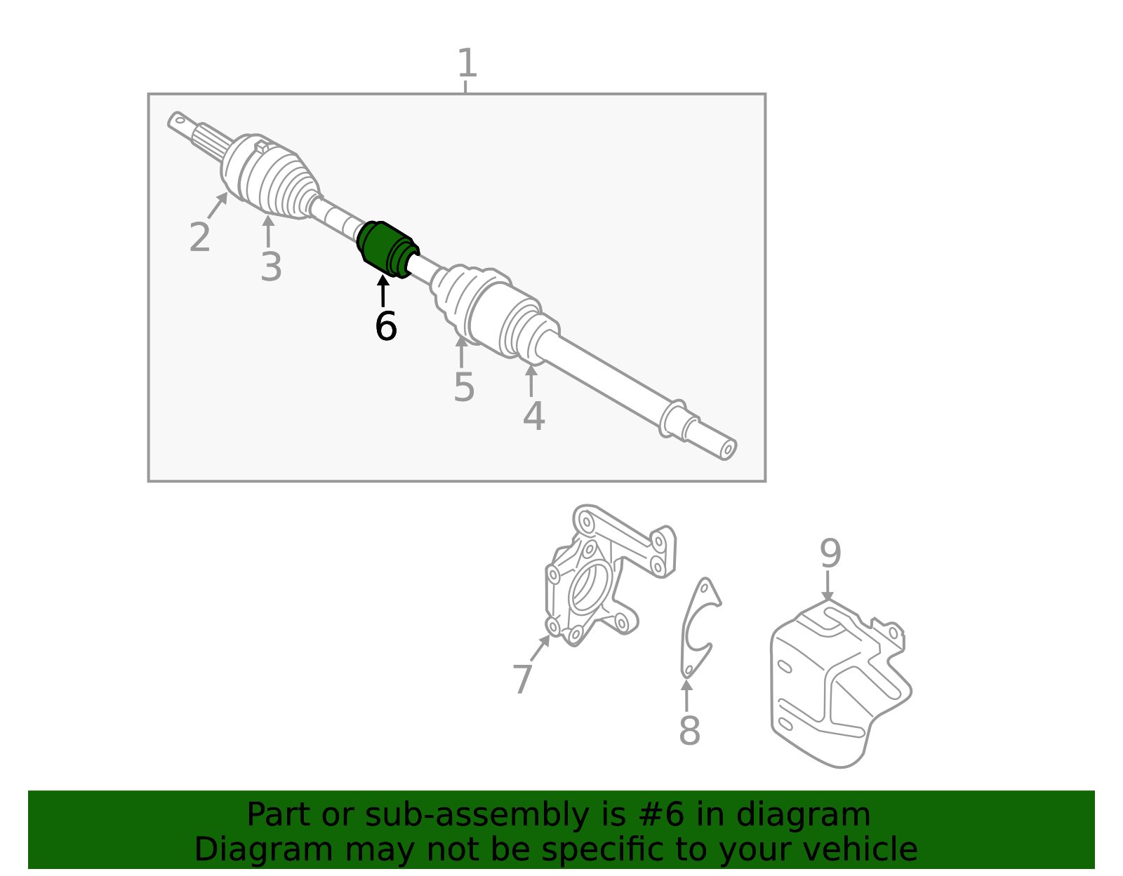 2018-2025 Nissan Drive Shaft Damper C9268-9VA1A | AutoNationParts.com