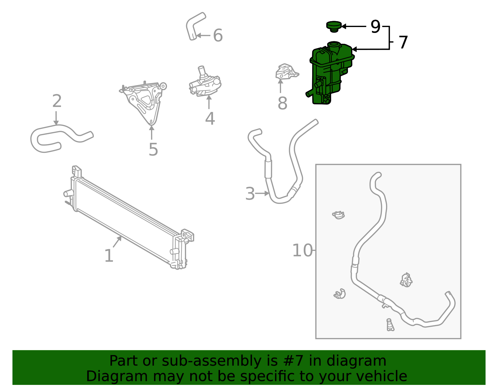 2019-2025 Toyota Drive Motor Inverter Coolant Reservoir G910G-0R010 ...