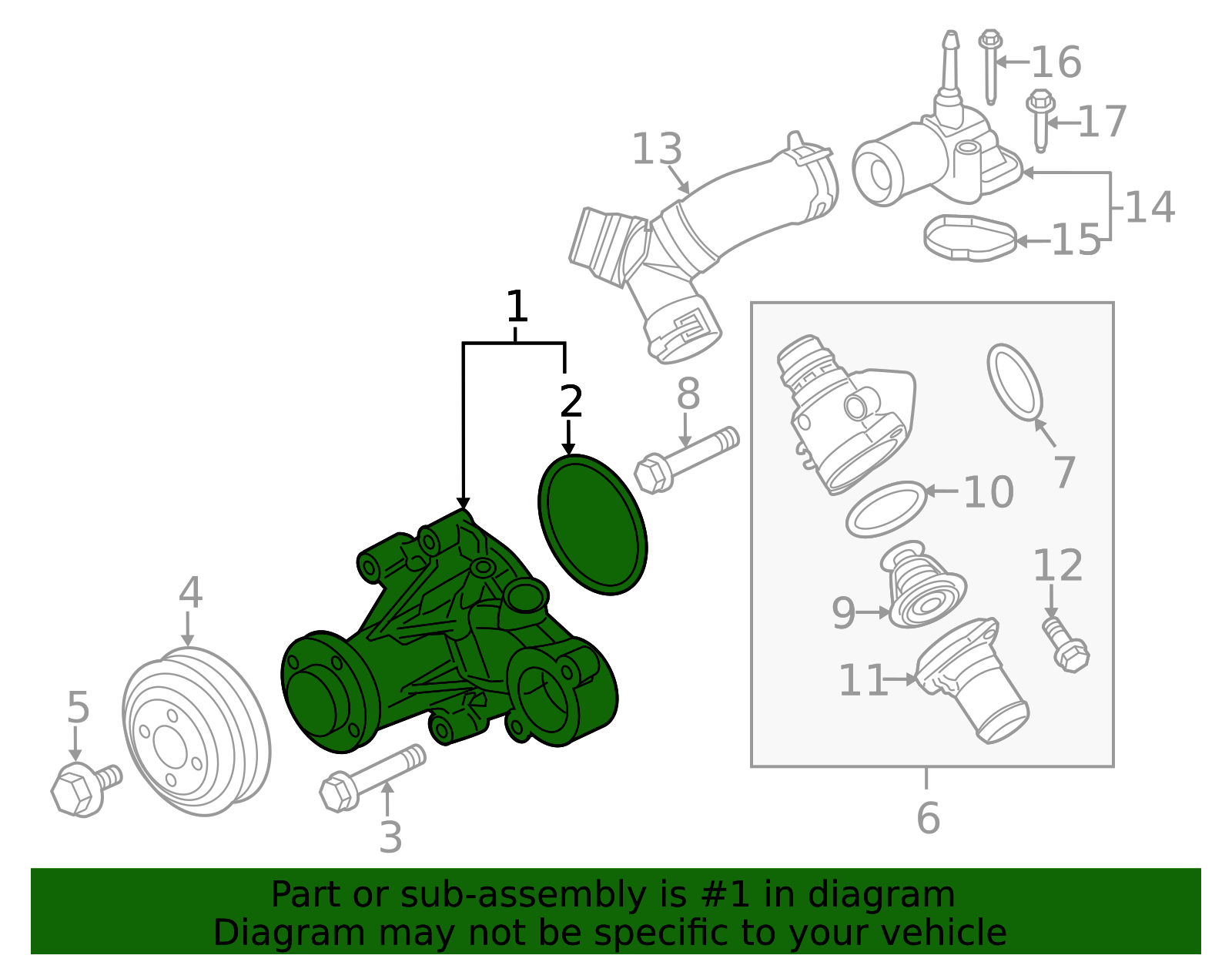 Genuine OEM Ford Part - Motorcraft Engine Water Pump PW-639 | Genuine ...