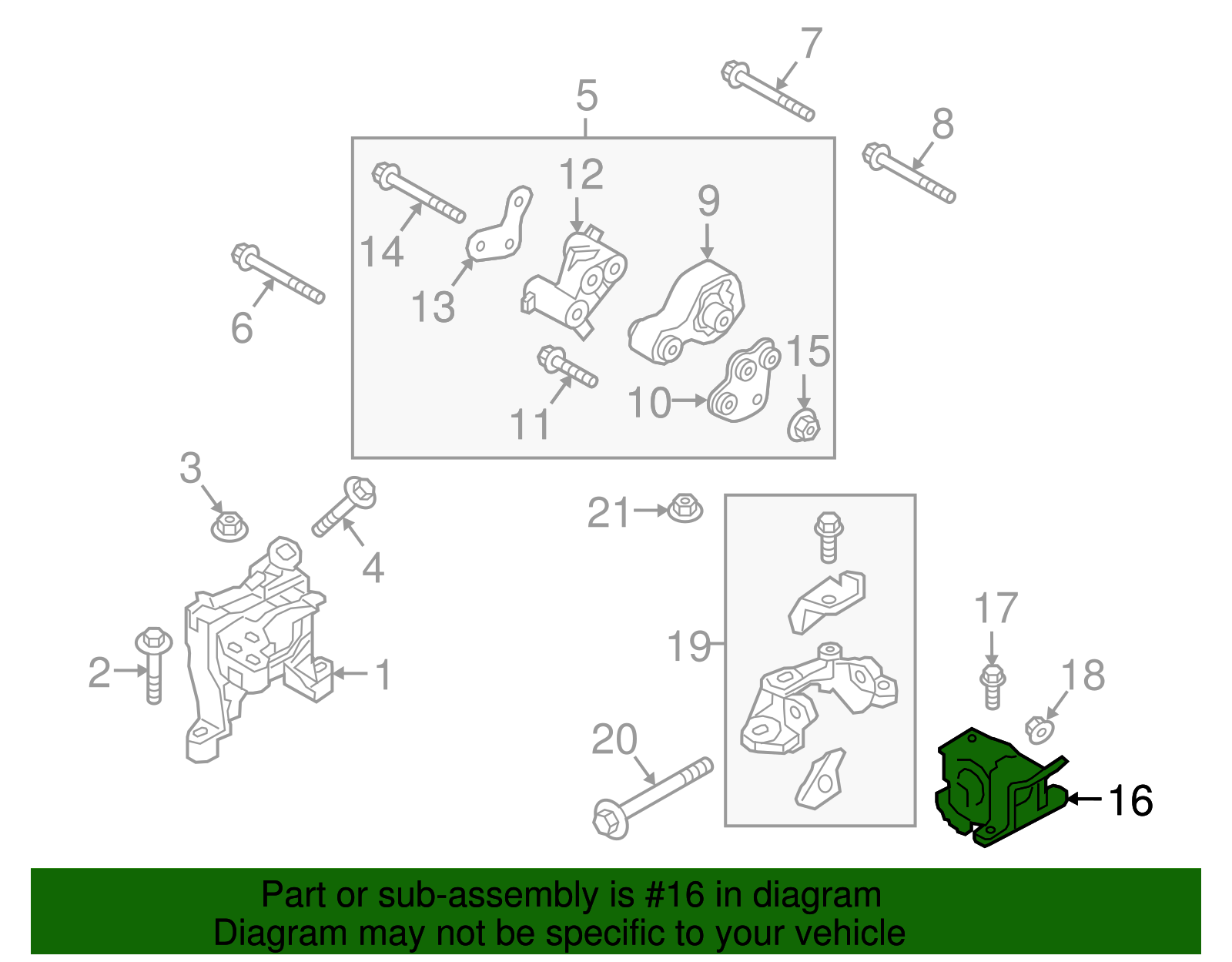 2016-2021 Mazda CX-9 Trans Mount TK78-39-070B | Mazda OEM Parts Online