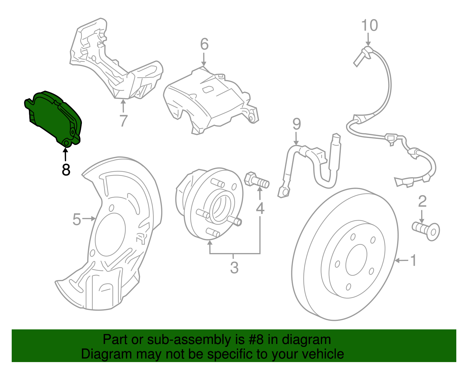 85127895 - Front Disc Brake Pad Kit with Springs 2016-2020 GM ...