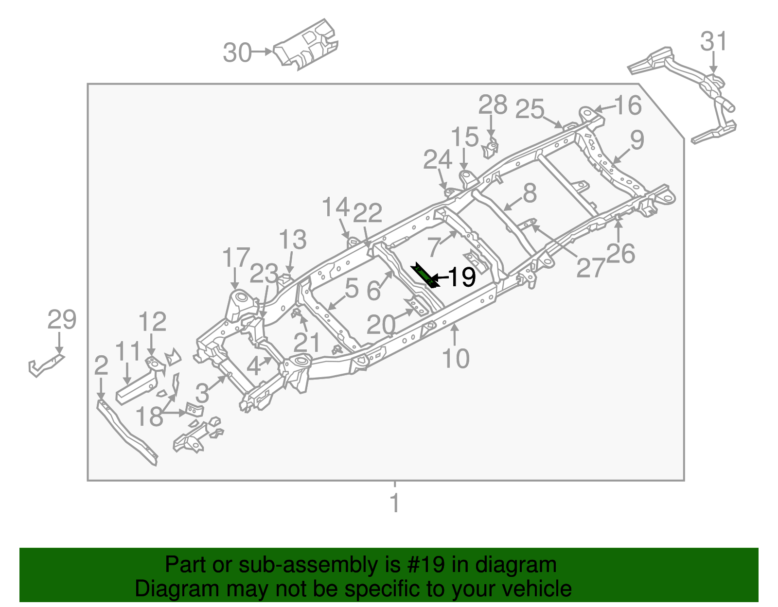 2012-2021 Nissan Chassis Frame Reinforcement E1060-1PAMA | My Nissan Part