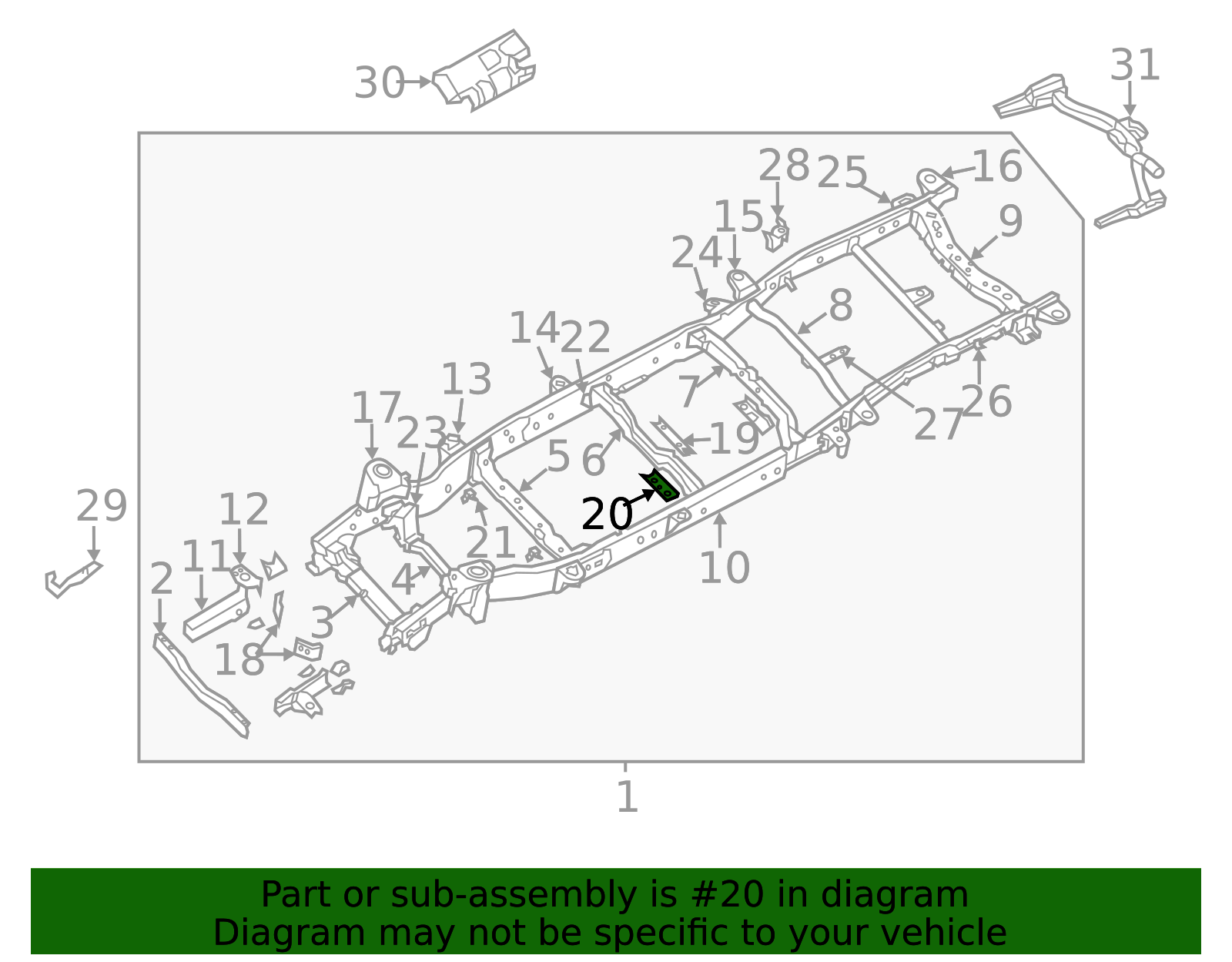 51060-1PA2A - High-Quality Chassis Frame Reinforcement for 2012-2021 ...