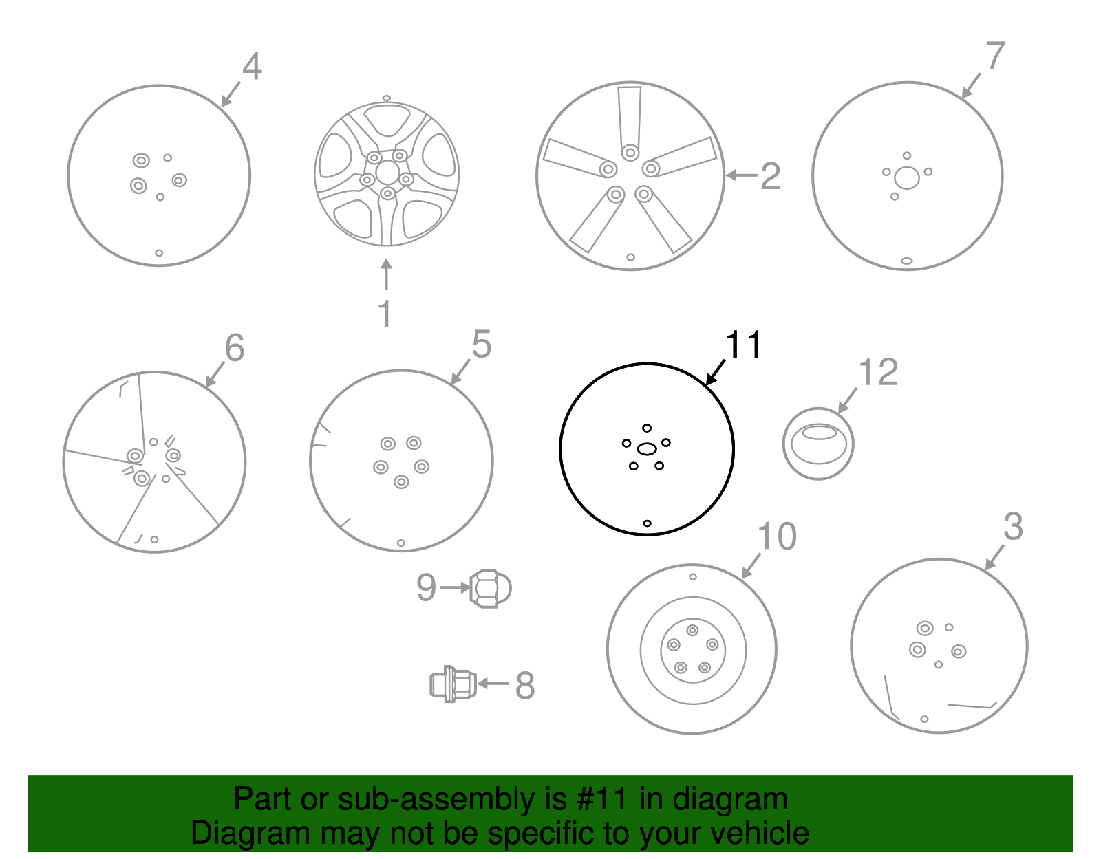 2013-2015 Toyota RAV4 Wheel Cover 42602-42030 | Toyota Parts Center