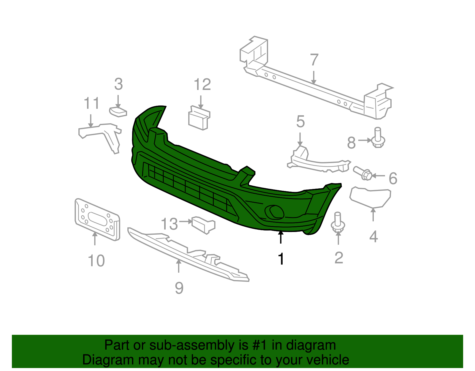 04711-S9A-A91 - Bumper Cover 2005-2006 Honda CR-V | Honda Parts Online
