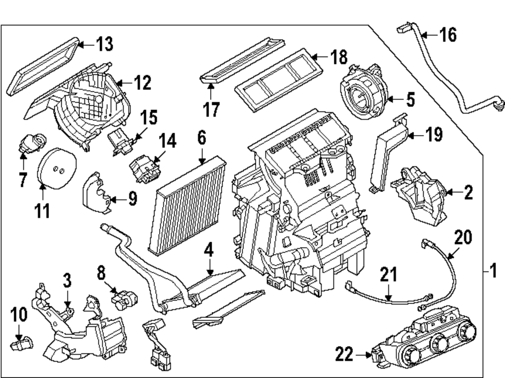 2025 Nissan Kicks AC & Heater Assembly 27210-7LF8A | Bill Kay Nissan Parts
