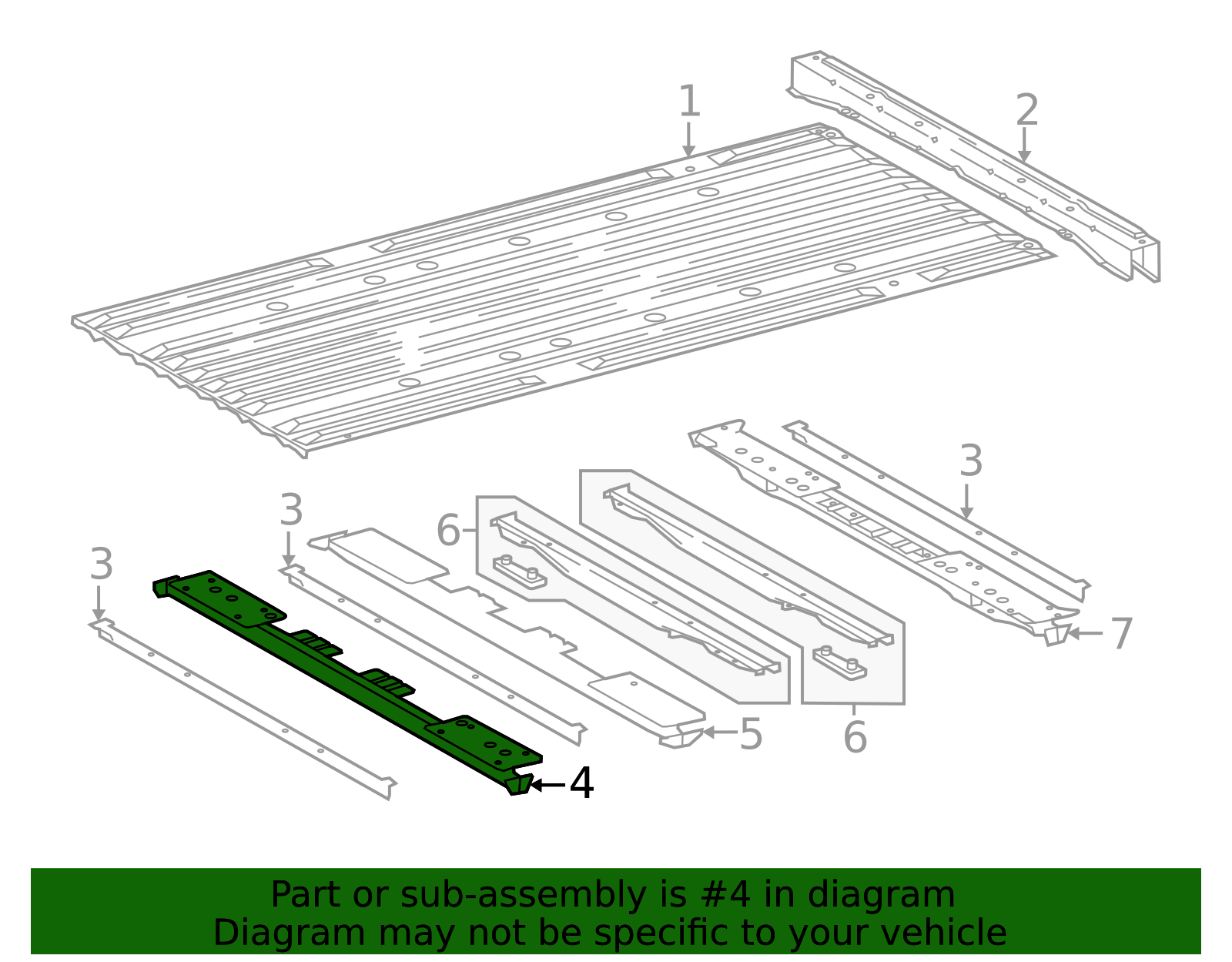 2007-2021 Toyota Tundra 2007-2021 Toyota Tundra - Cross Sill 65150 ...