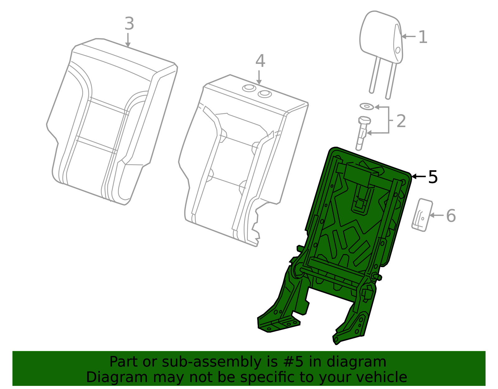 2023-2025 Chevrolet Blazer Seat Back Frame 85527425 | Capital Chevy Parts