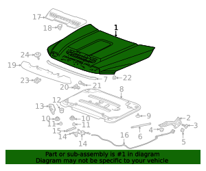 2020-2025 GMC Hood 84912496 GM | GMPartsDirect.com