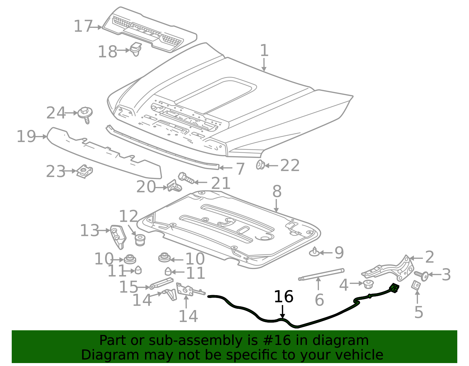 85628284 - 2020-2024 GM - Hood Primary Latch Release Cable | Partners Chevy