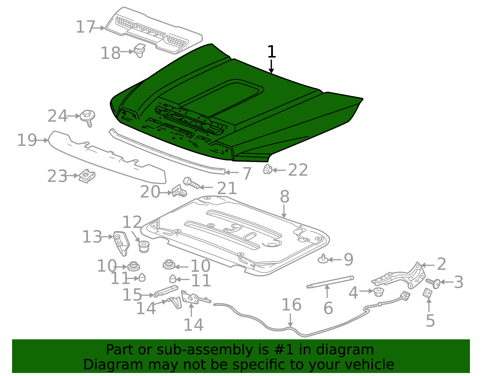 2020-2025 GMC Hood 84912496 | Chevy OEM Parts